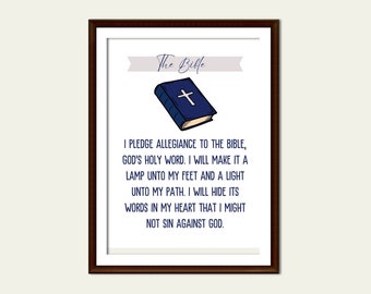 Pledge to the Bible Pledge to the Christian Flag Pledge to the American ...
