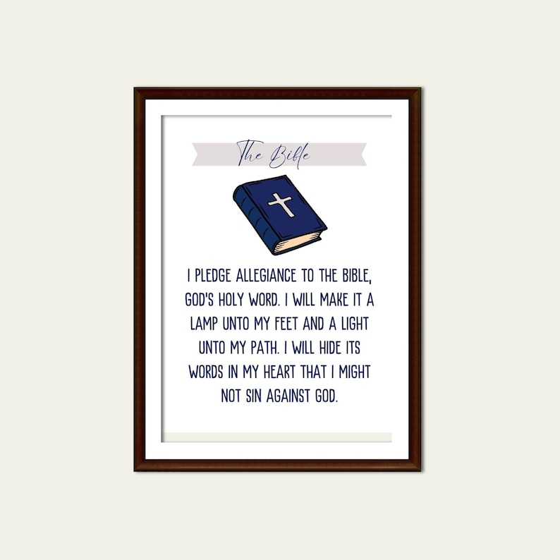 Pledge to the Bible Pledge of Allegiance to the Bible Pledge Christian ...