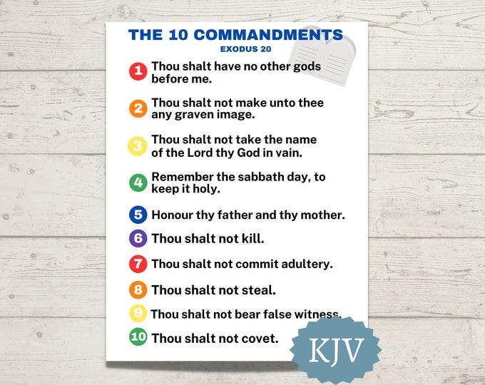 Ten Commandments Anchor Chart - Etsy