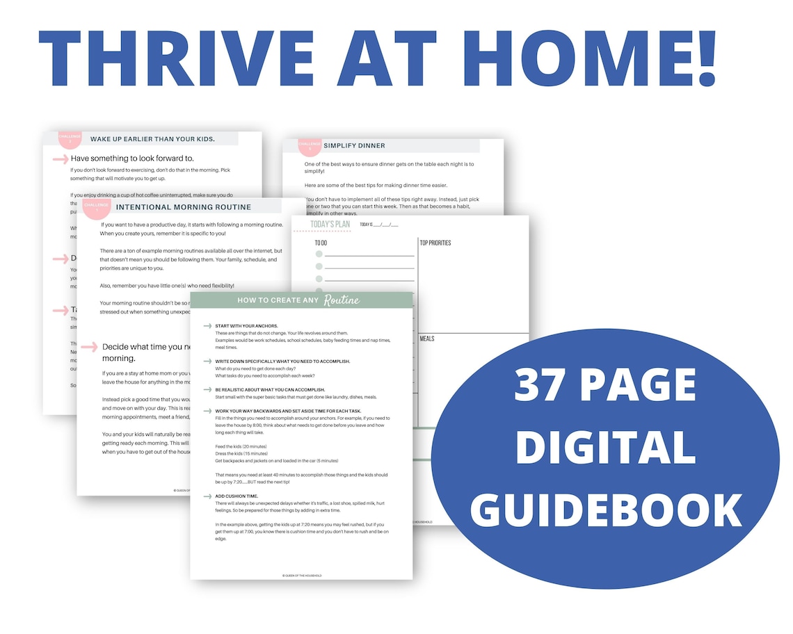 Stay at Home Mom Instant Download Workbook - Etsy