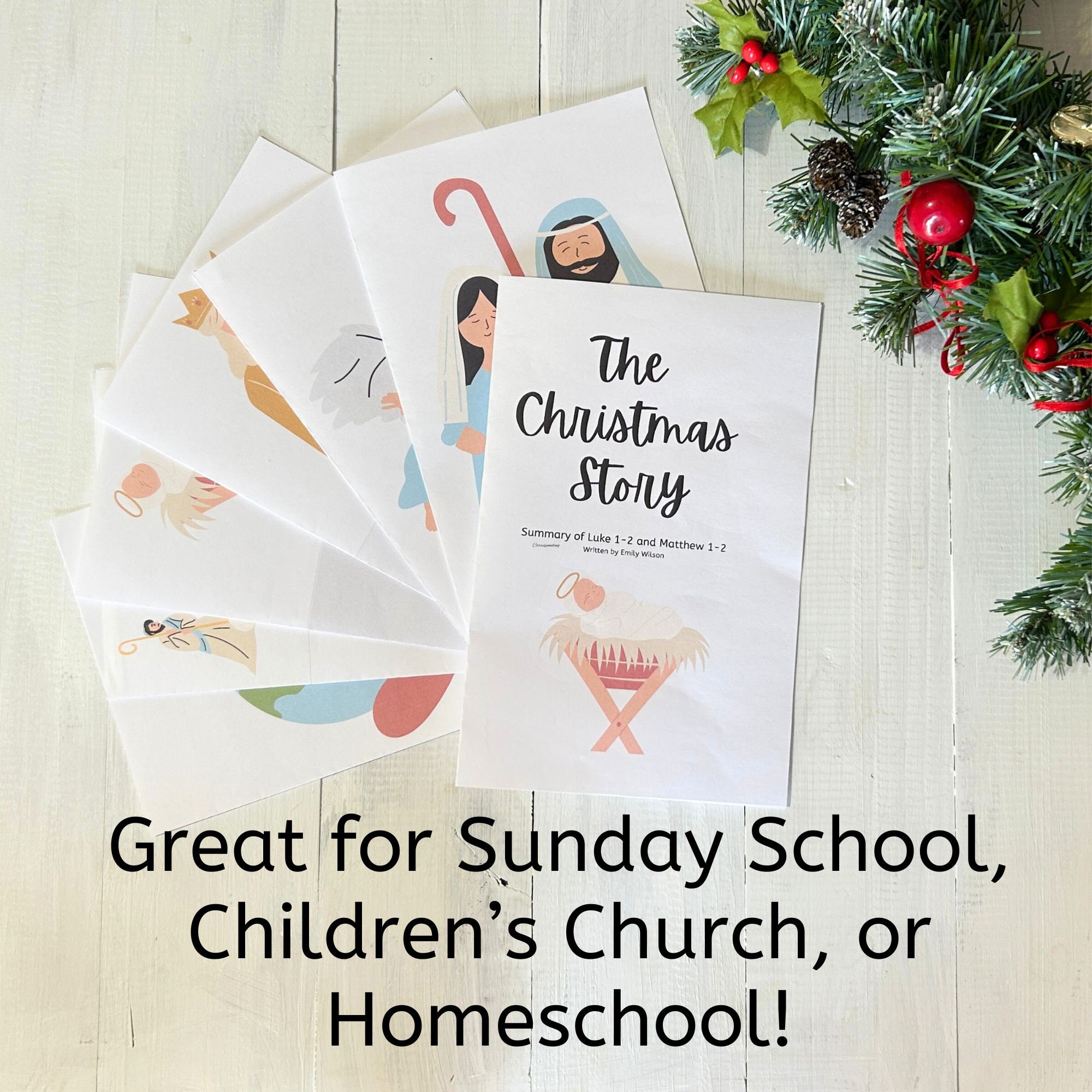 Christmas Story of Jesus Sunday School Lesson Children's Church Lesson ...