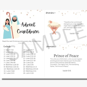 Advent Bible Verses Printable Advent Christmas Calendar Cards Bible ...