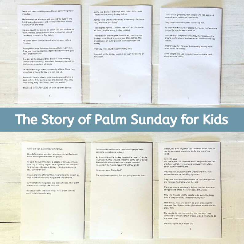 Palm Sunday Lesson for Sunday School Lesson Children's Church Lesson ...