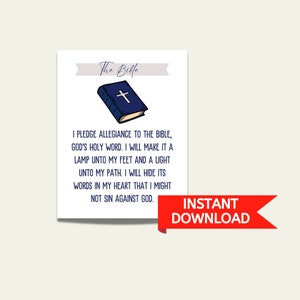 Pledge to the Bible Pledge of Allegiance to the Bible Pledge Christian ...