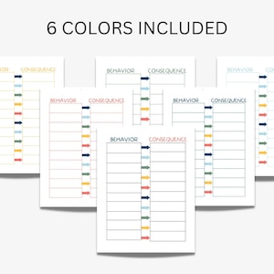 Editable Behavior Consequence Chart, Behavior Chart for Kids Printable ...