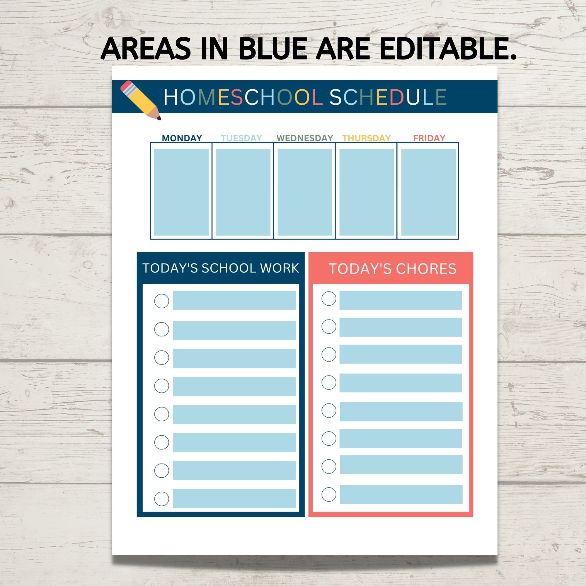 Homeschool Planner Weekly Schedule for Homeschool Mom Homeschool ...
