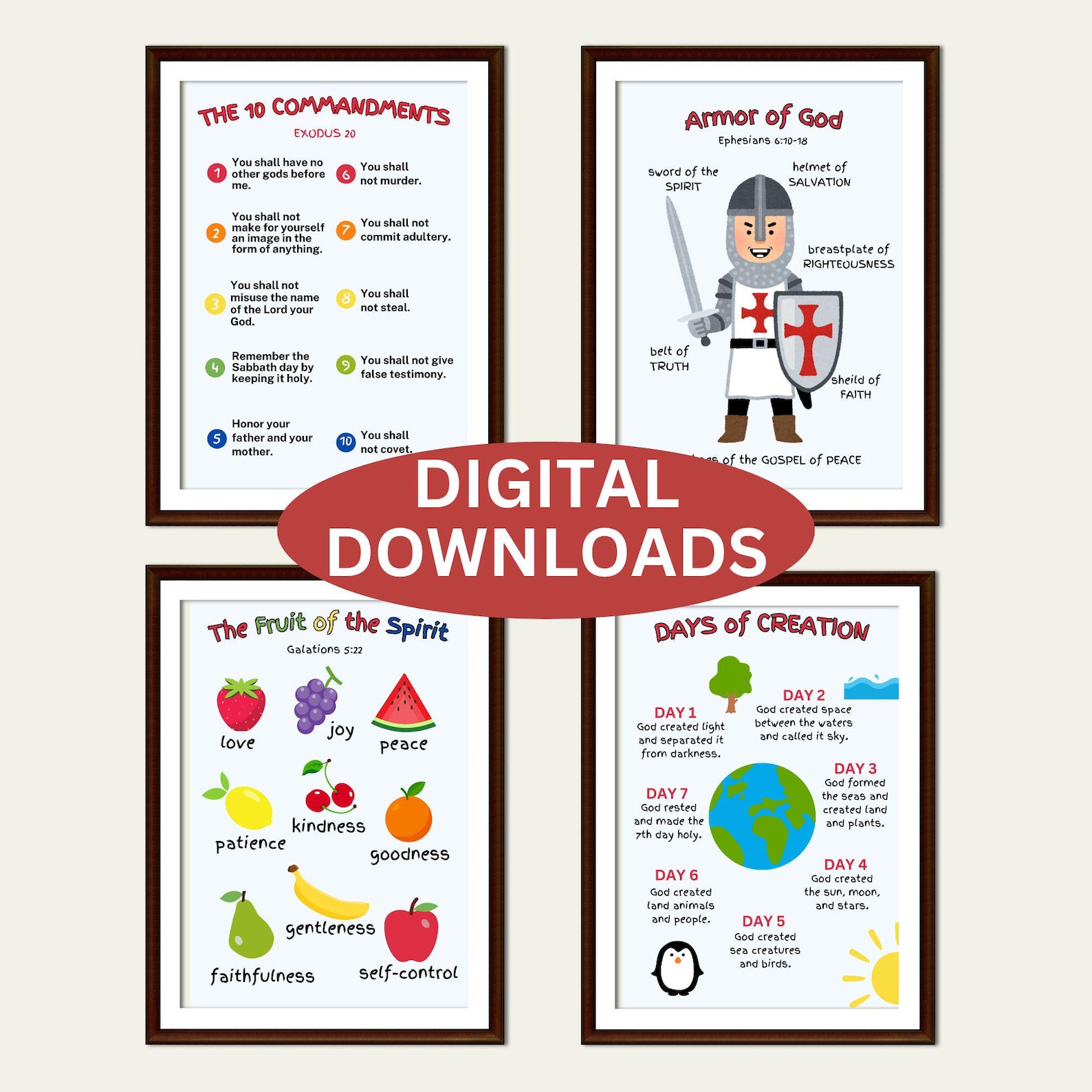 Christian Posters for Sunday School Classroom Bulletin Board Set ...