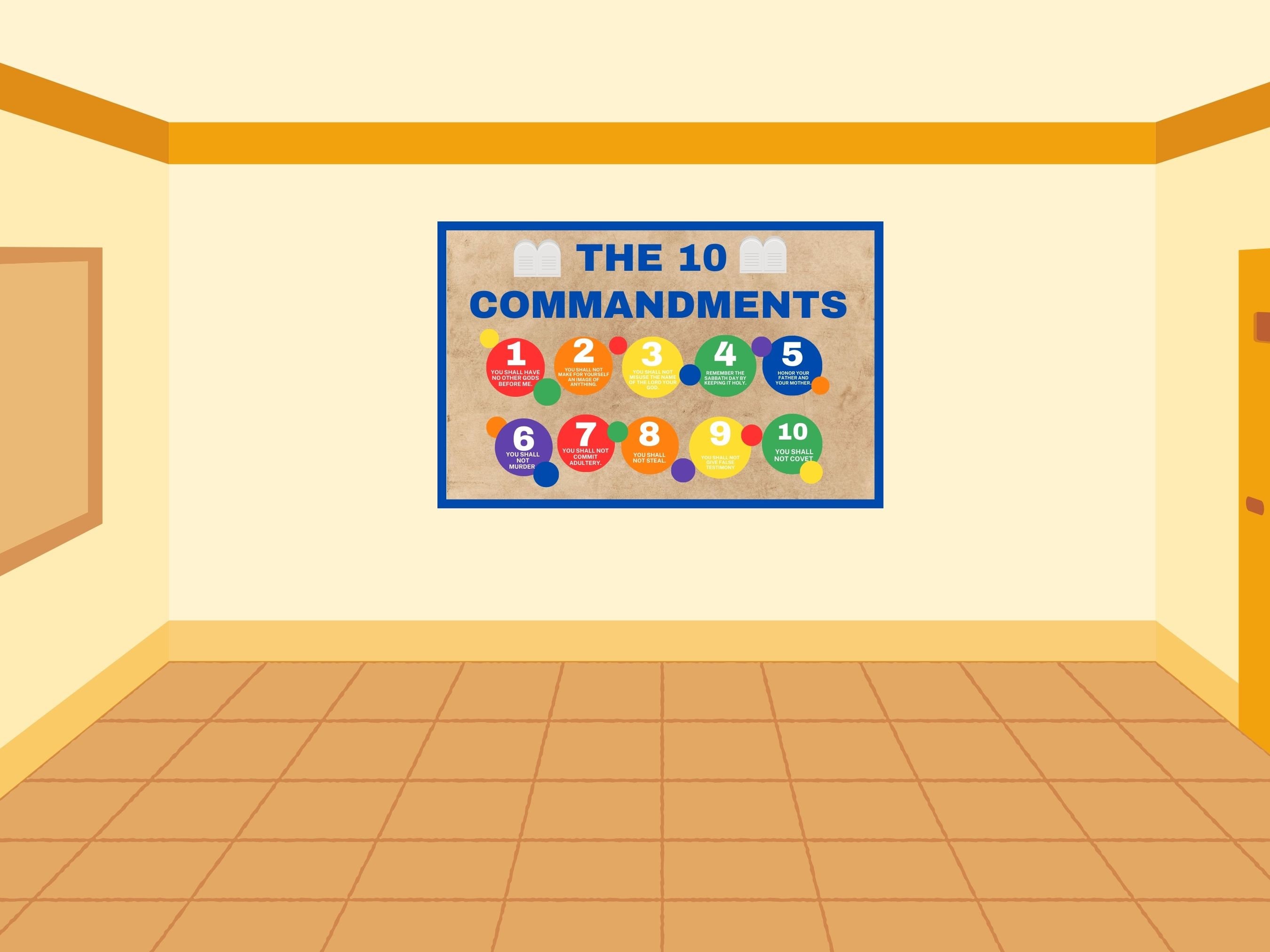 Bulletin Board Kit 10 Commandments Children's Church Resource Sunday ...