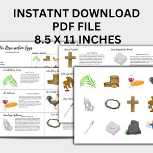 Resurrection Eggs, Easter Story for Kids Instant Download PDF File - Etsy