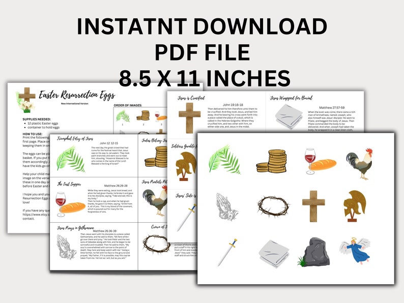 Resurrection Eggs, Easter Story for Kids Instant Download PDF File - Etsy