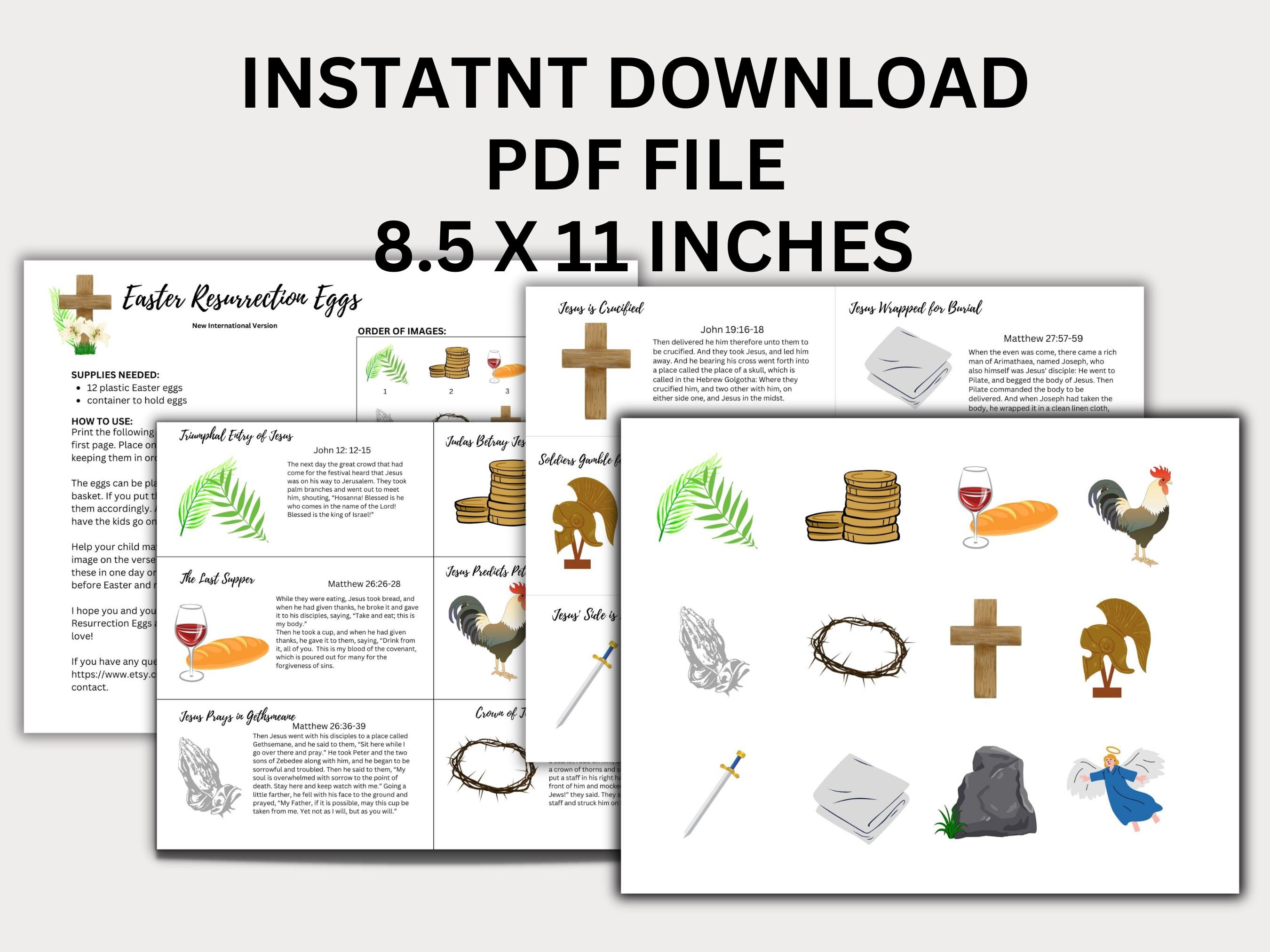 Resurrection Eggs, Easter Story for Kids Instant Download PDF File - Etsy