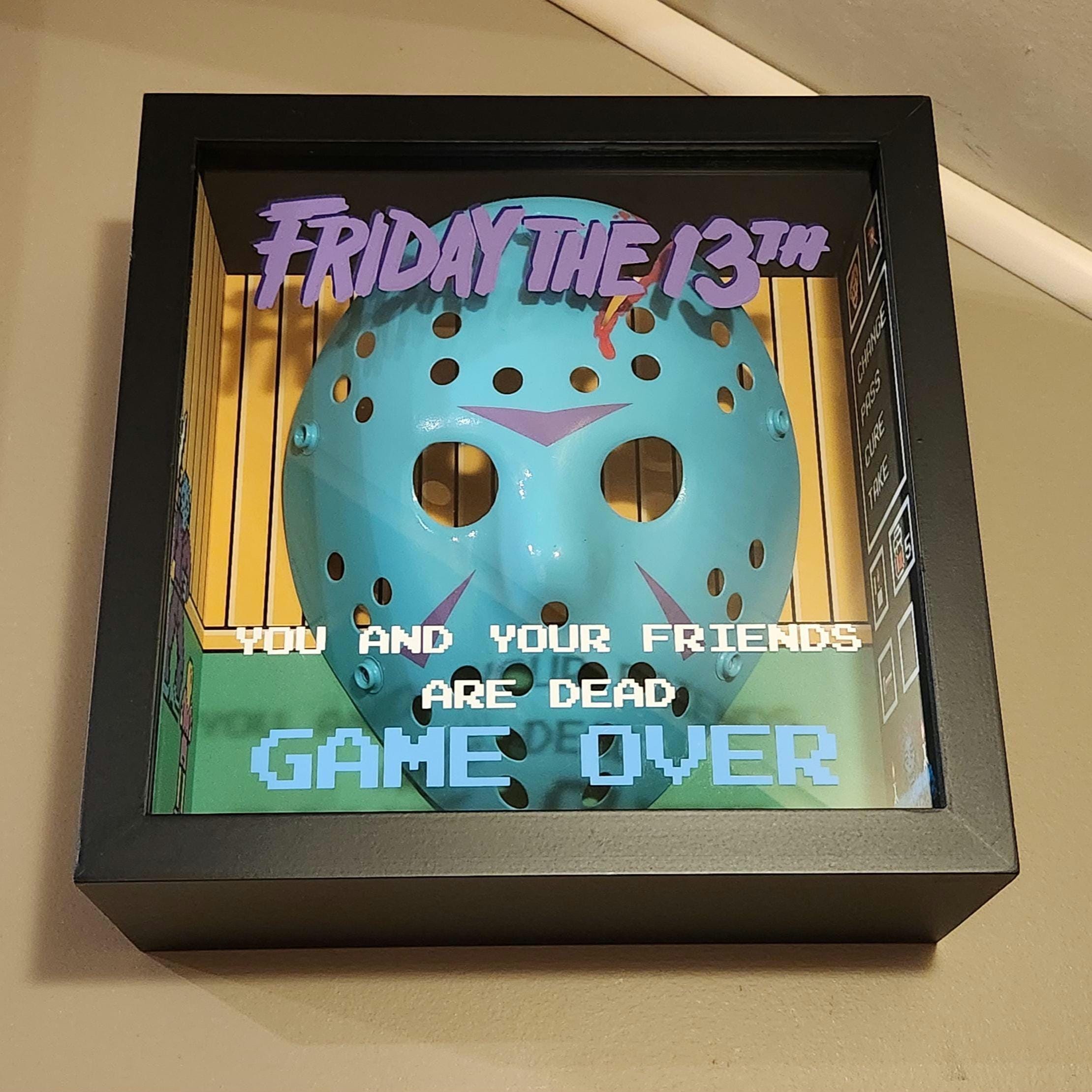 NES Retro 8 Bit Jason Mask Display Friday the 13th Video Game - Etsy