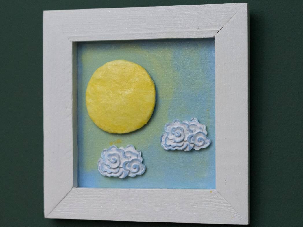 Wooden Day and Night Polymer Clay Frames set of 2 - Etsy