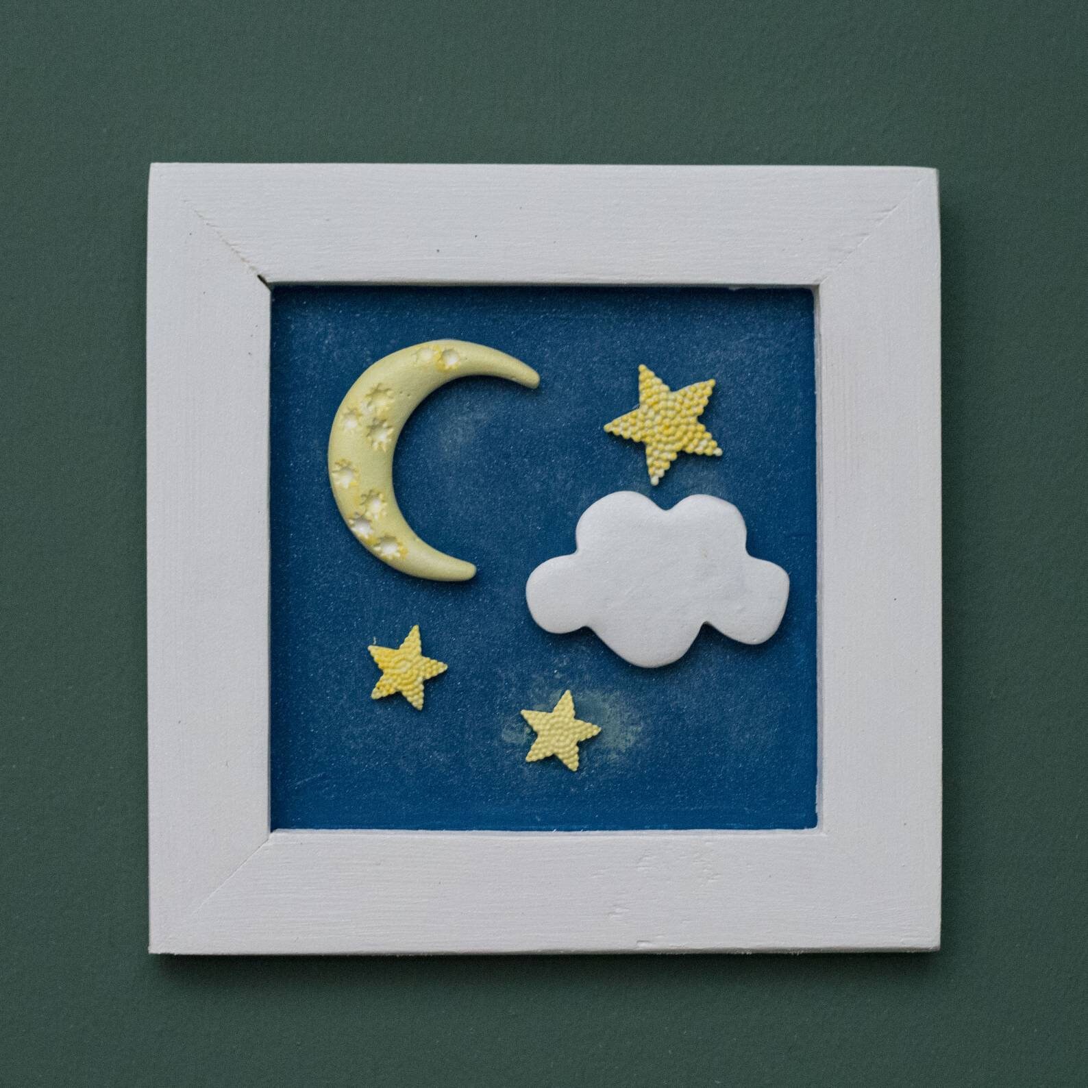 Wooden Day and Night Polymer Clay Frames set of 2 - Etsy