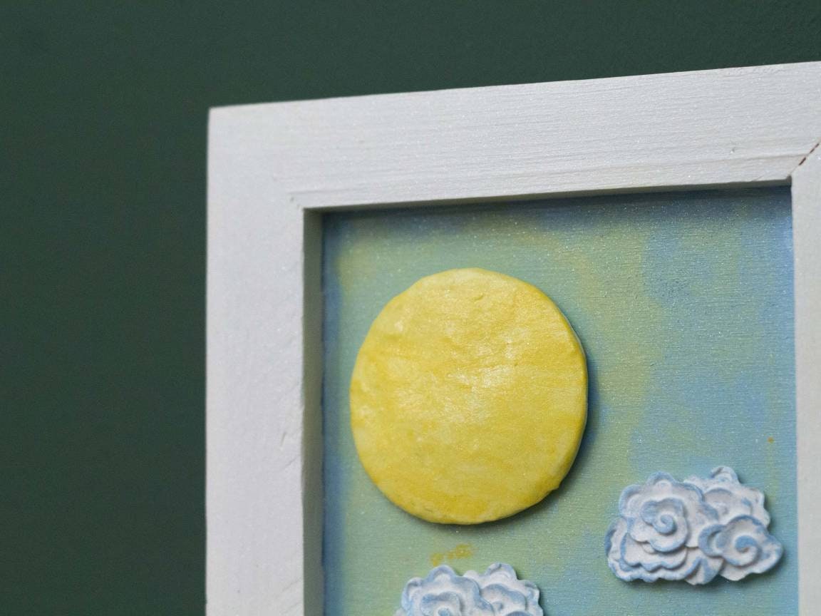 Wooden Day and Night Polymer Clay Frames set of 2 - Etsy