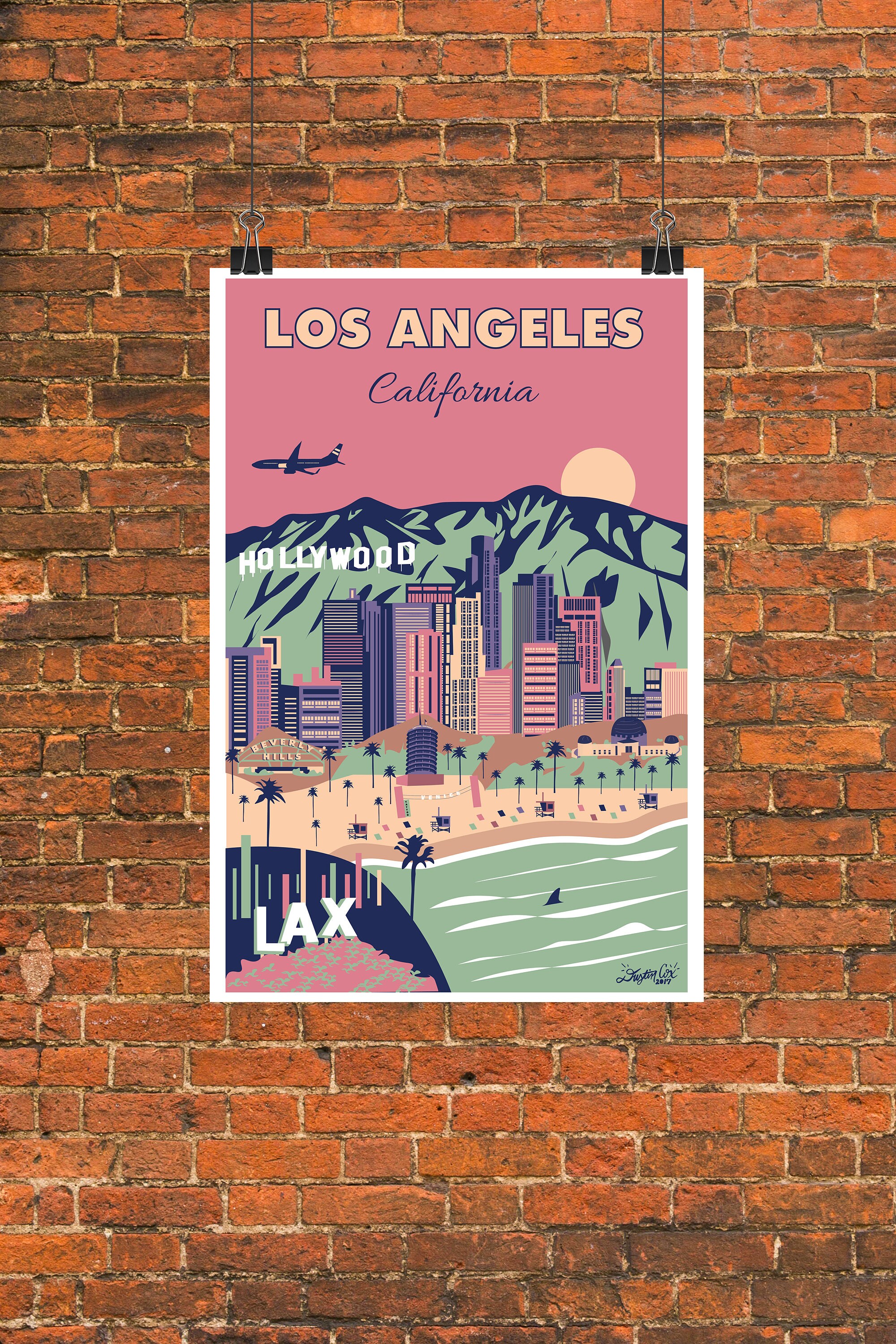 Los Angeles City Poster - Etsy