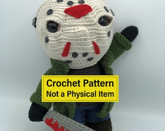 Jason Voorhees friday the 13th Inspired Crochet Pattern digital ...