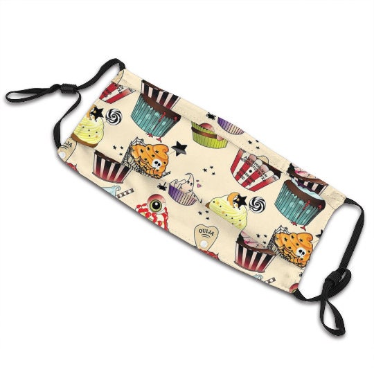 SCARY HORROR CUPCAKE Mask Breathable Facewashable Protection - Etsy UK