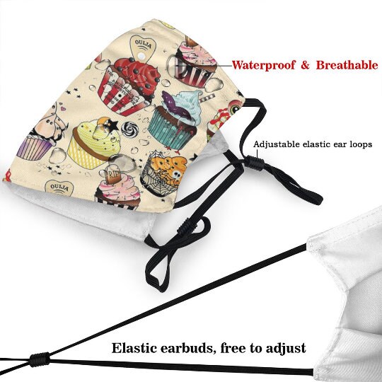 SCARY HORROR CUPCAKE Mask Breathable Facewashable Protection - Etsy UK