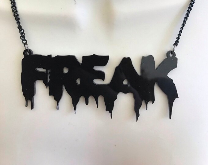 Gothic FREAK Halskette Halloween Horror Choker Punk Halskette Emo Acryl ...