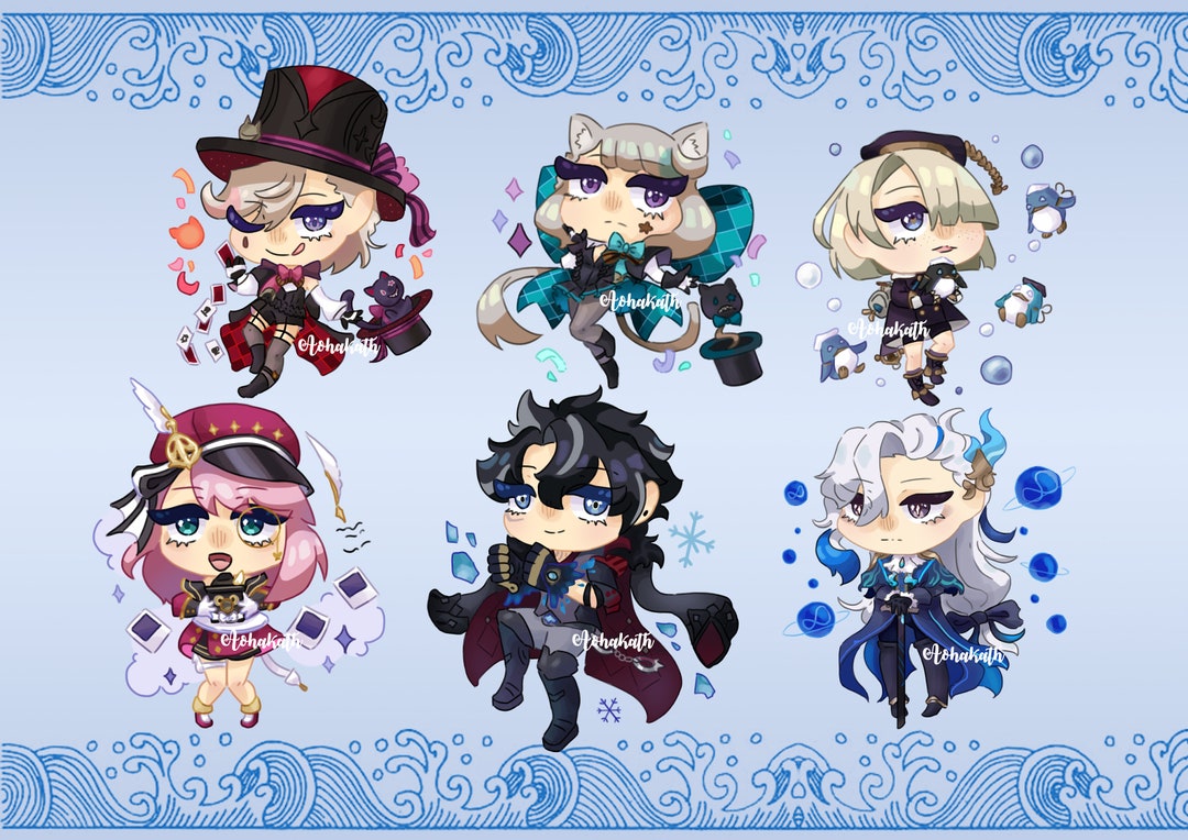 Fontaine 2.5" Vinyl Stickers | Lyney | Lynette | Freminet | Charlotte ...