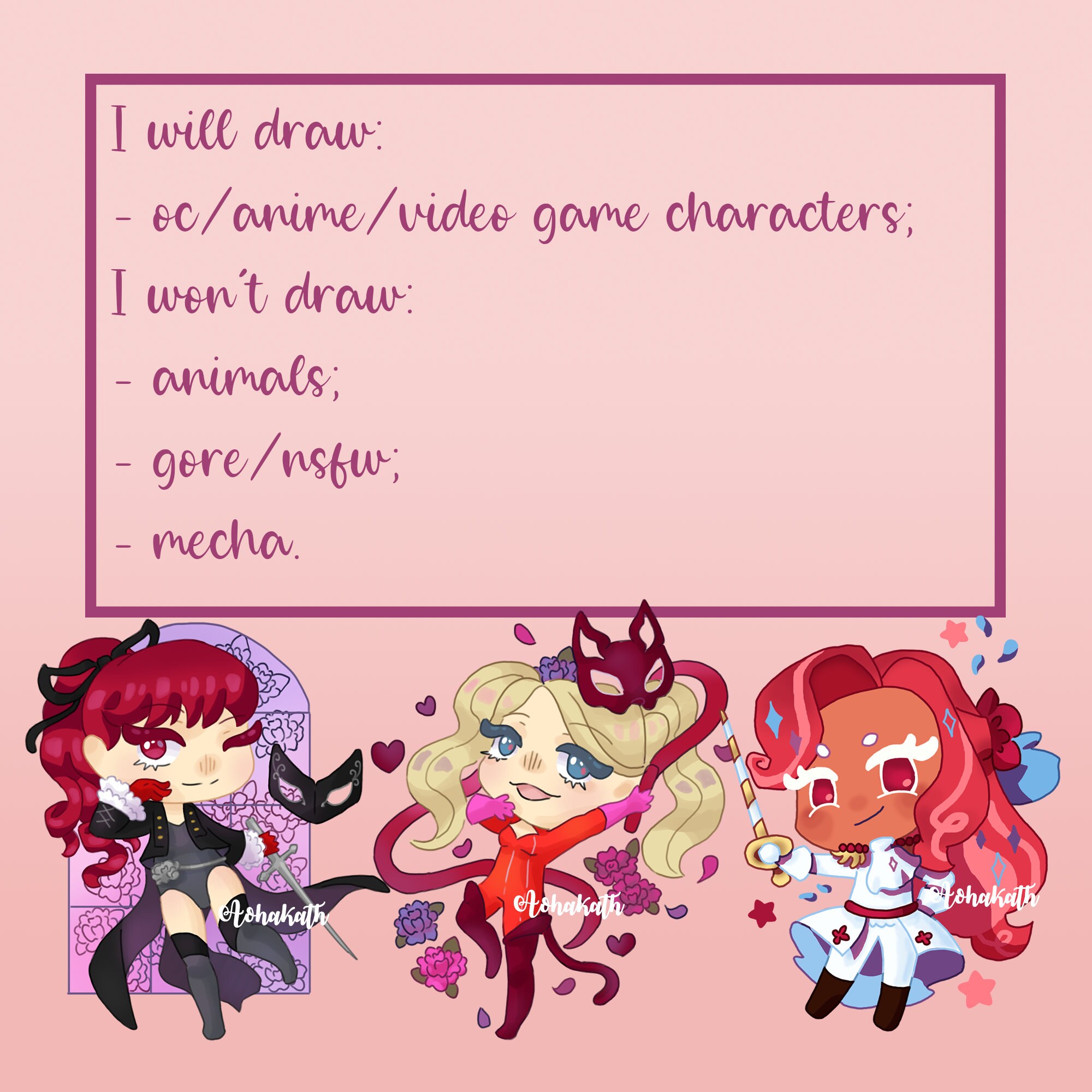 Chibi Commissions Are Opened OC Anime Video Game Characters - Etsy