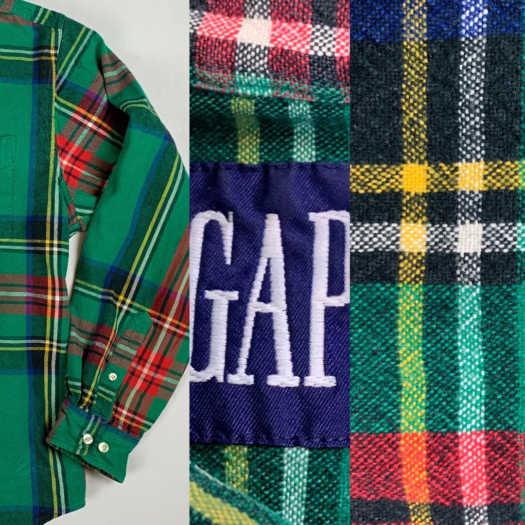 Vintage 90s Gap Men’s Multi-colored Plaid Shirt Size L - Etsy