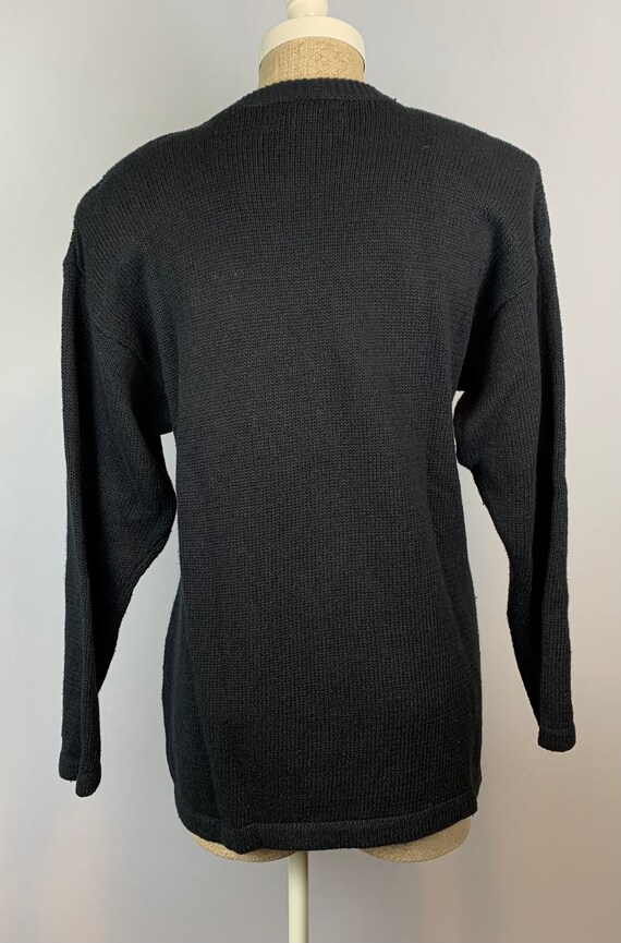 Women’s Vintage 80’s Black Silver Sequin Sparkle Pull… - Gem