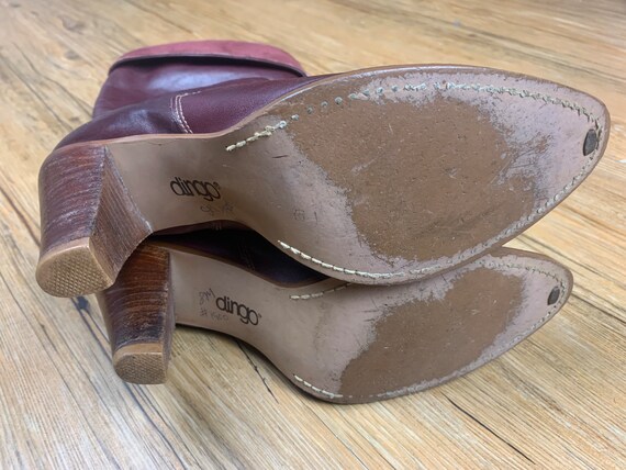 Burgundy Dingo High Heel Slouch Boots | Vintage 70s |… - Gem