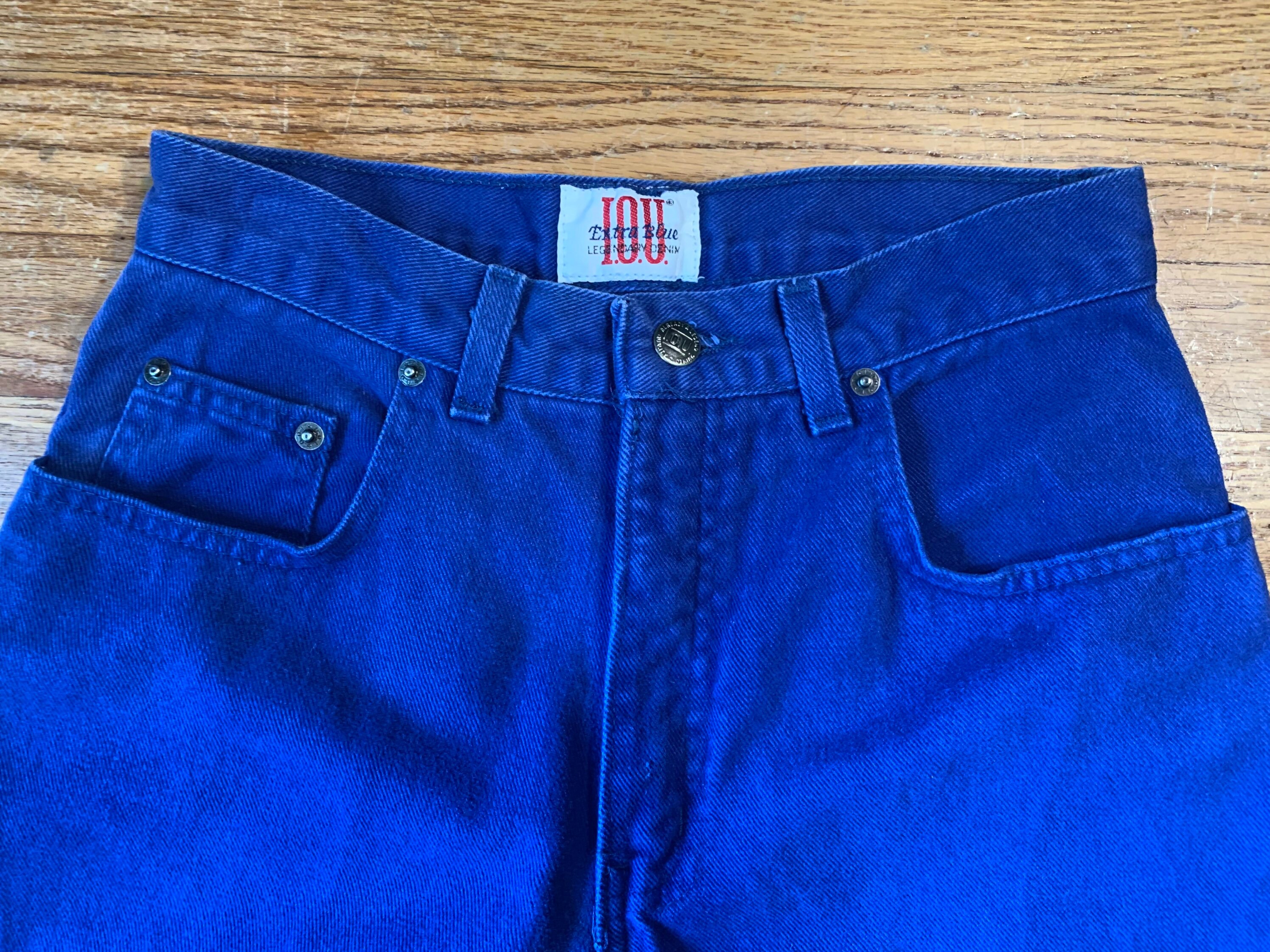 Vintage 80s IOU Extra Blue High Rise Mom Jeans W26 - Etsy