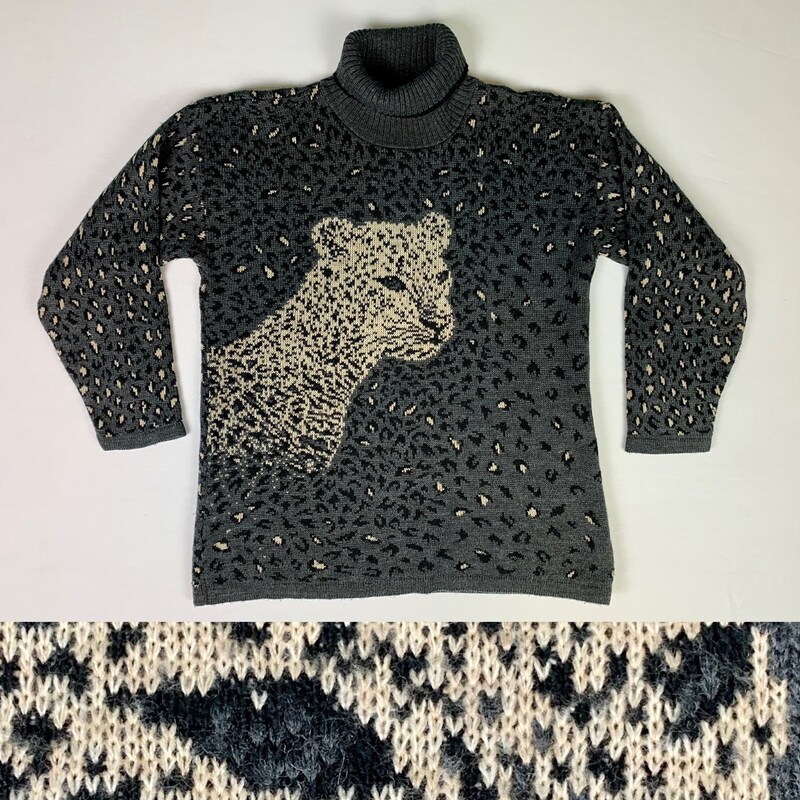 Leopard Sweater - Etsy