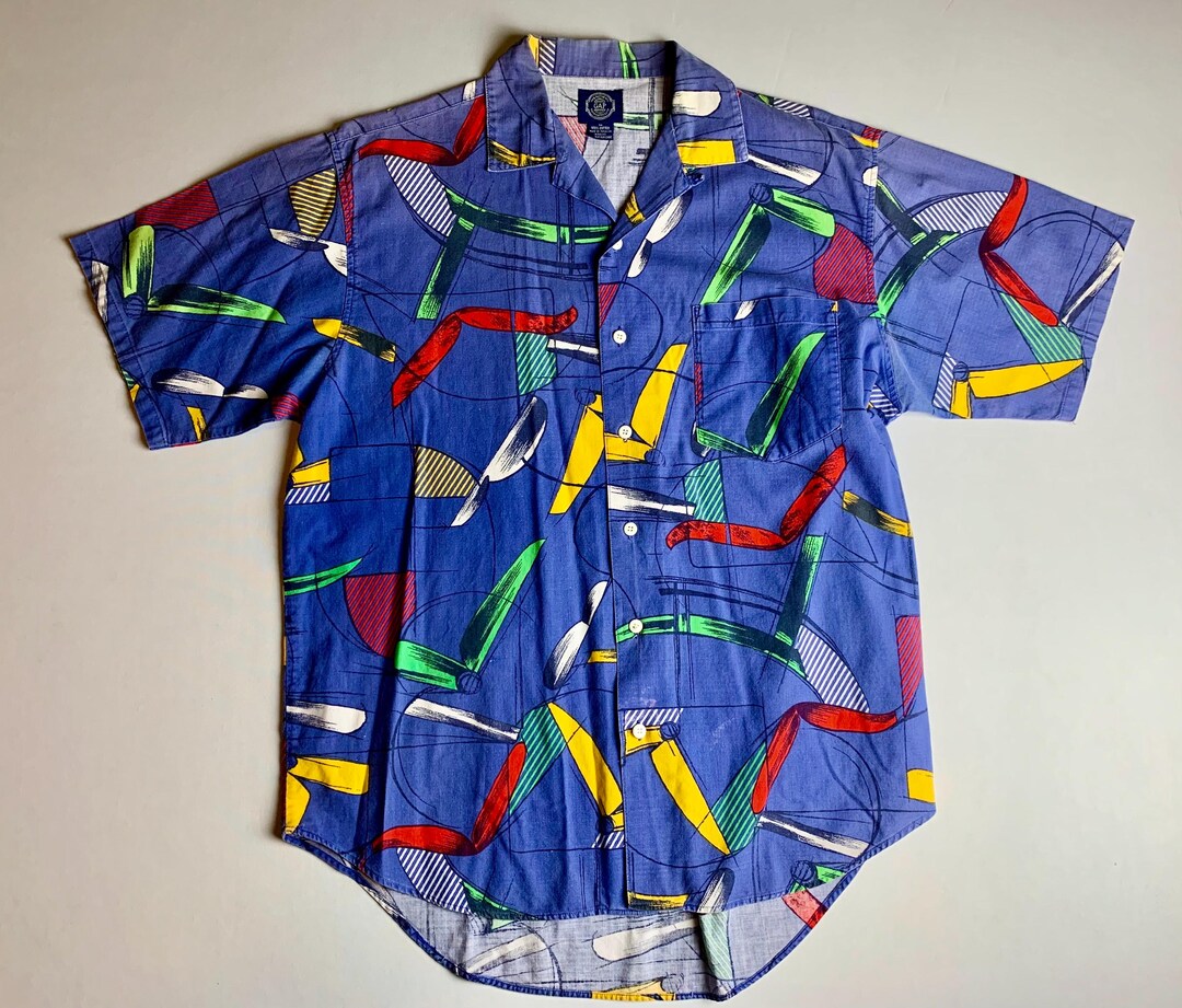 Vintage 80s GAP Bold Abstract Print Shirt Size Medium - Etsy
