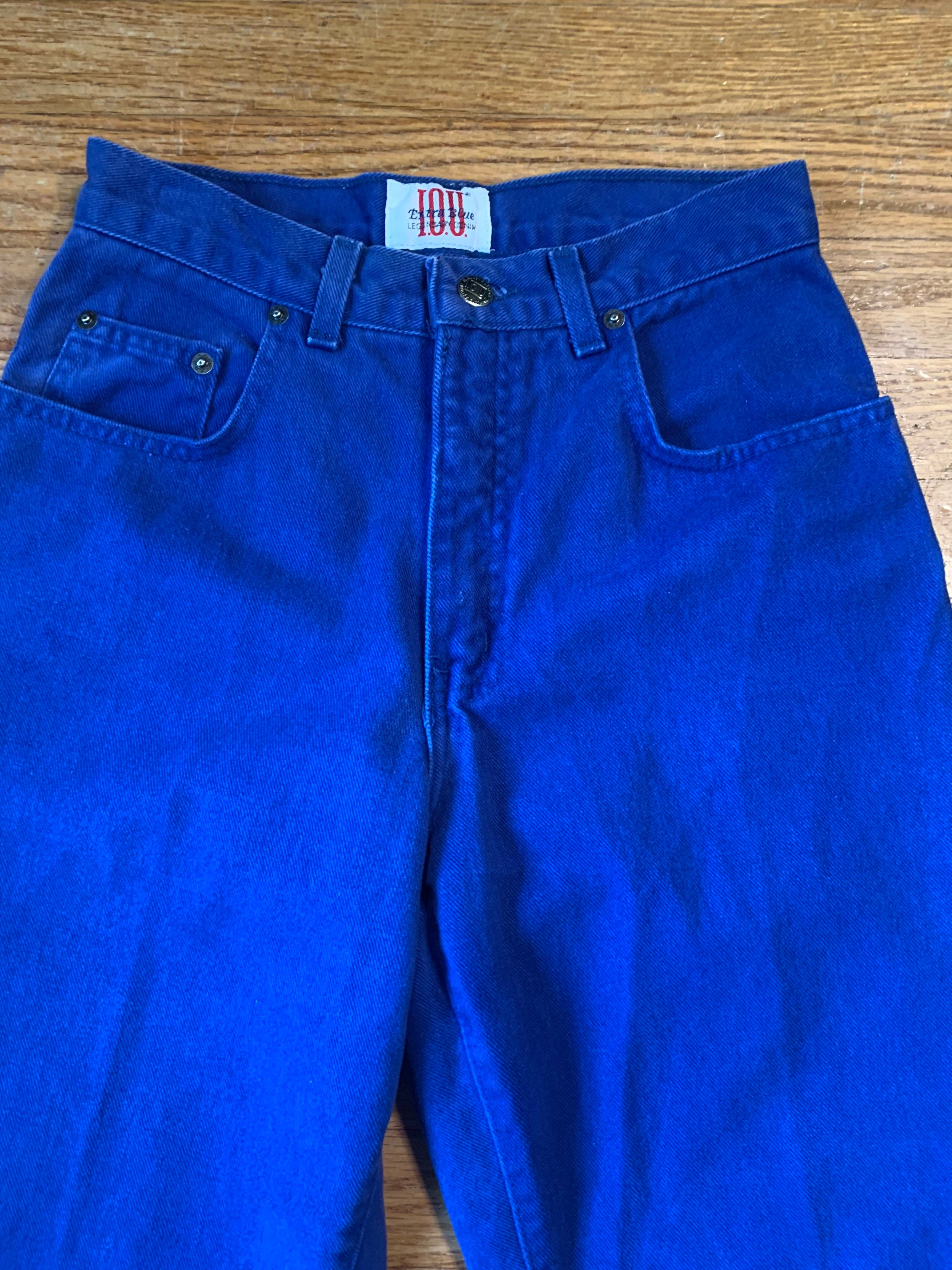 Vintage 80s IOU Extra Blue High Rise Mom Jeans W26 - Etsy