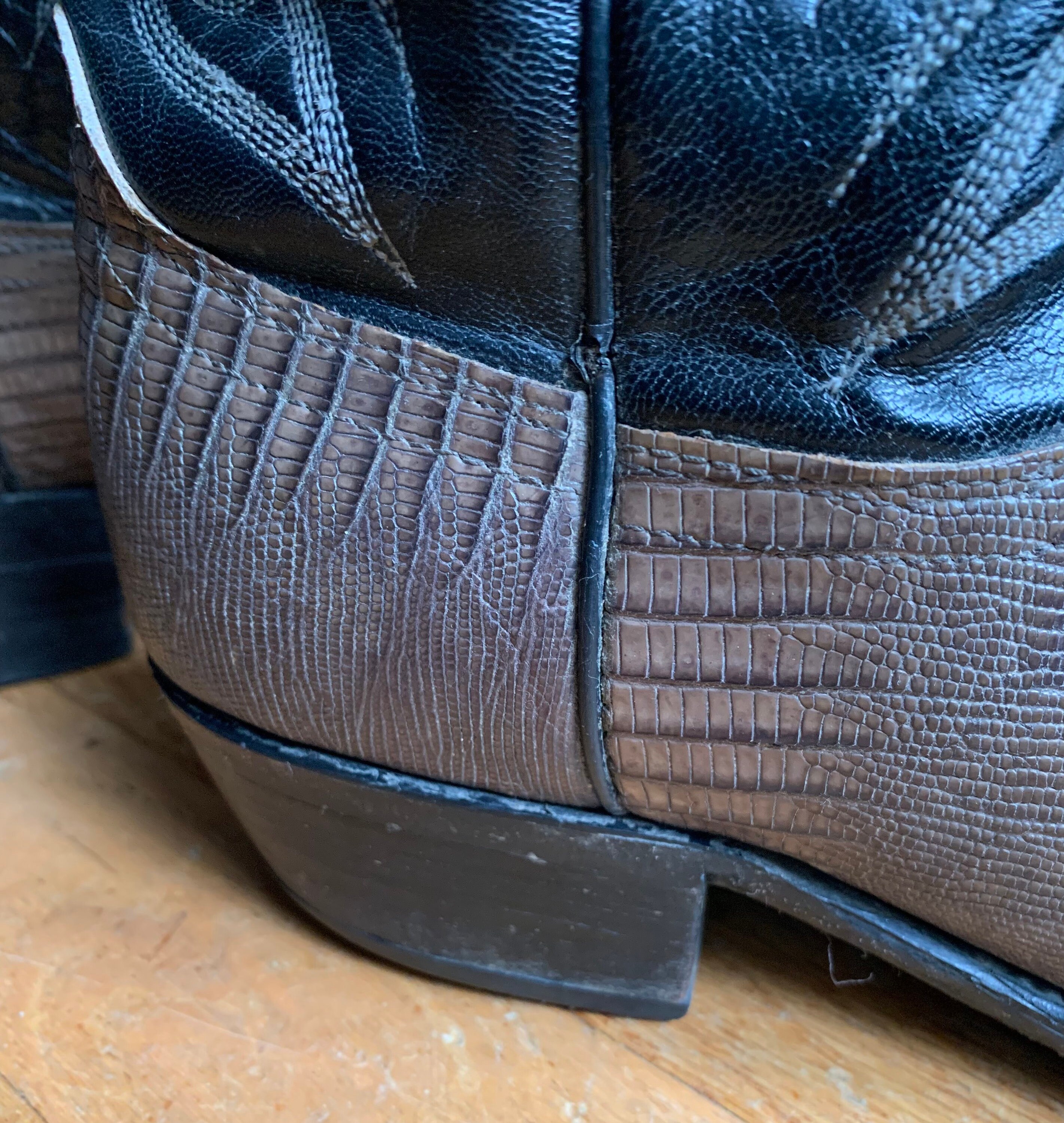 Vintage Mens Dan Post Snakeskin Cowboy Boots 9-1/2 D - Etsy