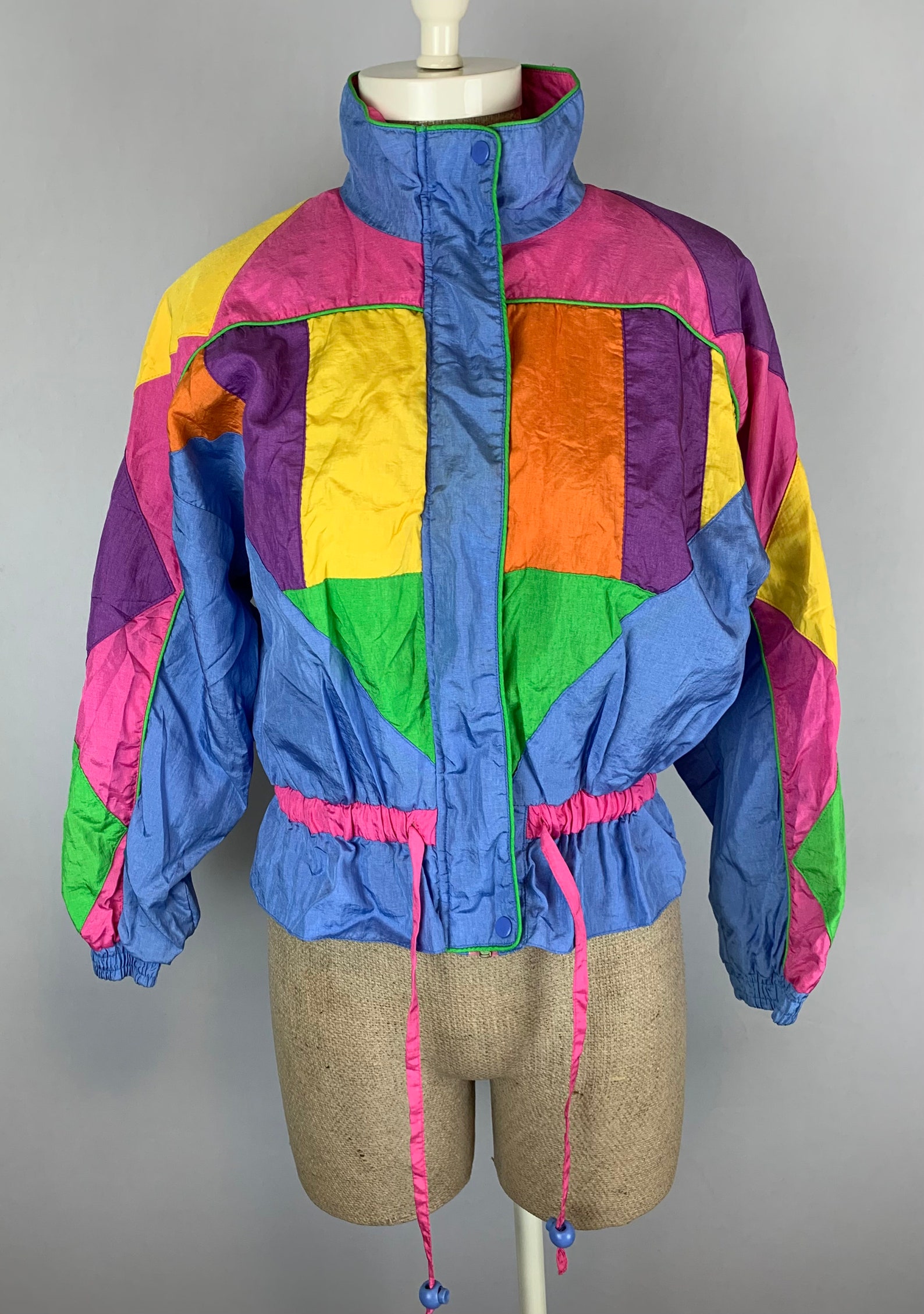 Vintage Kid’s Lavon Multi Colored Windbreaker Size M 8-10 - Etsy
