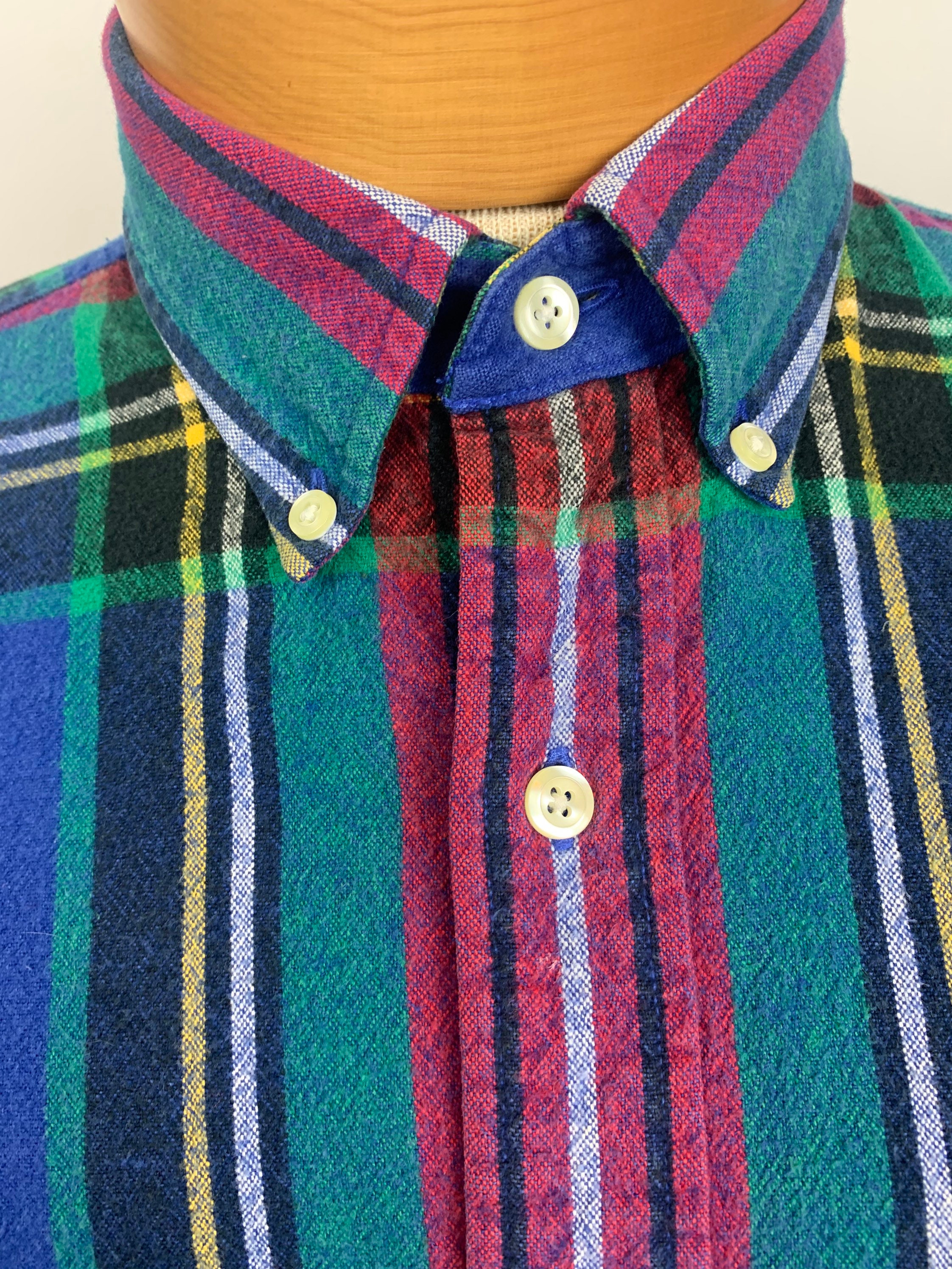 Vintage 90s Gap Mens Multi-colored Plaid Shirt Size XL - Etsy