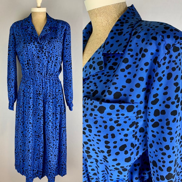 Blue Spotted Dress - Etsy