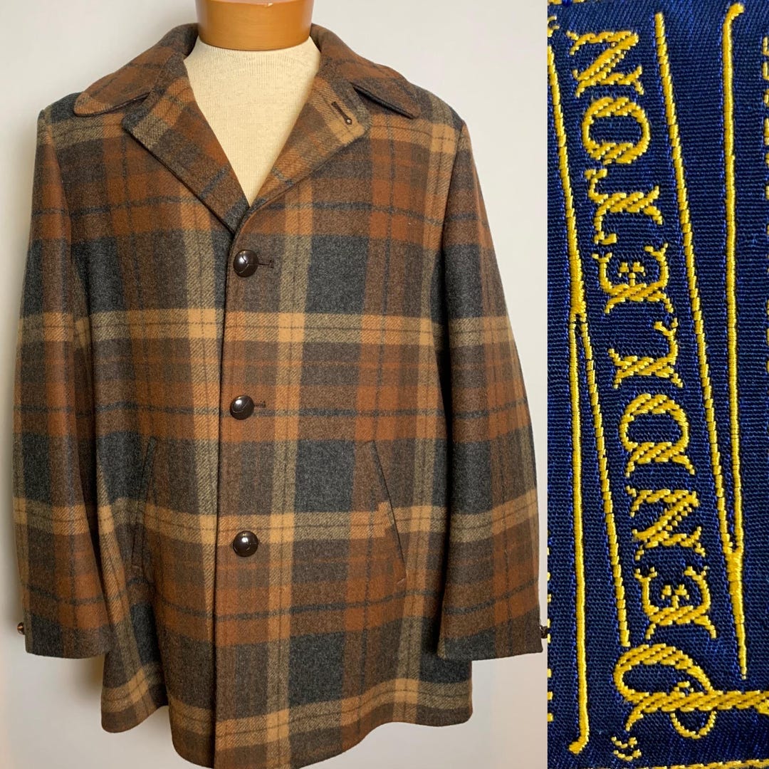 Vintage 50s Men’s Pendleton Car Coat Jacket Size 44 - Etsy