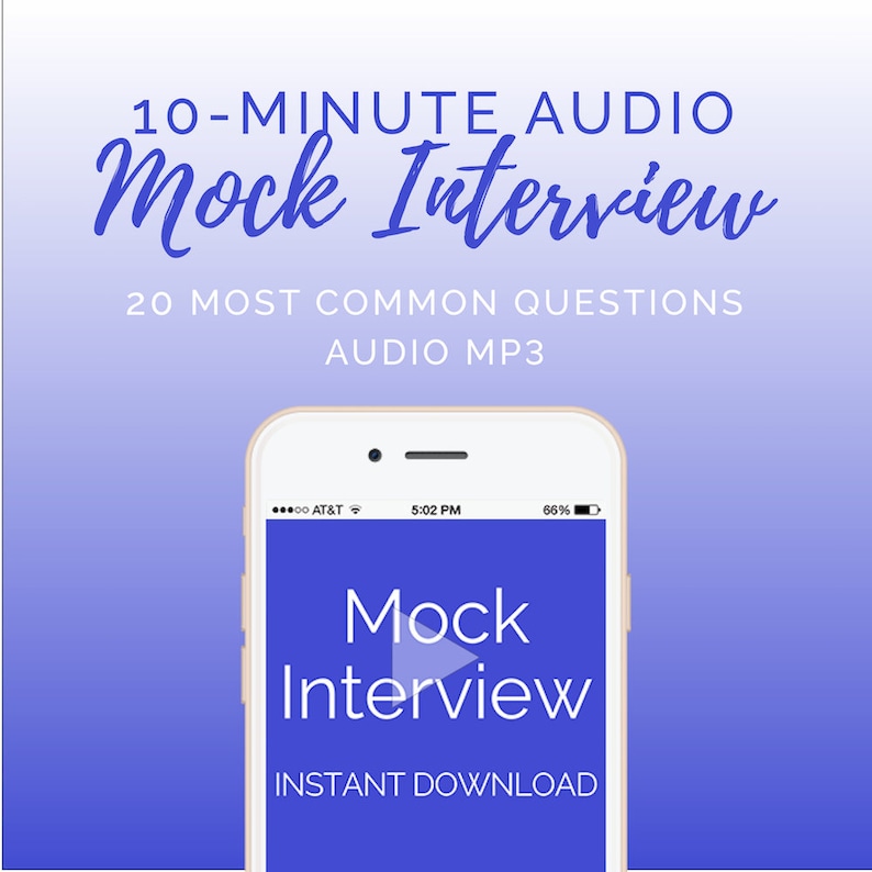 10-minute Audio Mock Interview Mp3 - Etsy