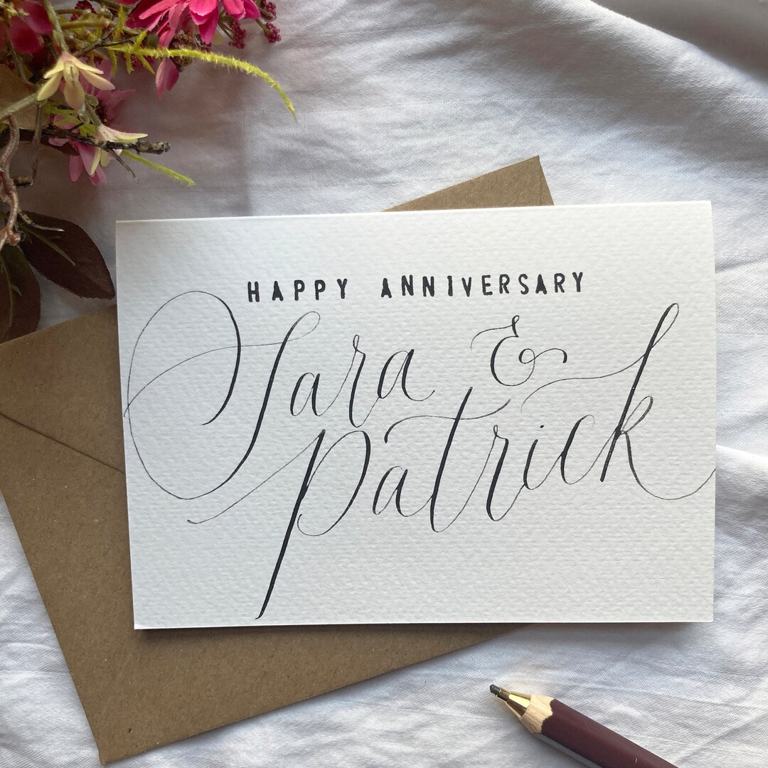Personalised Card Anniversary Card, Happy Anniversary, Paper ...