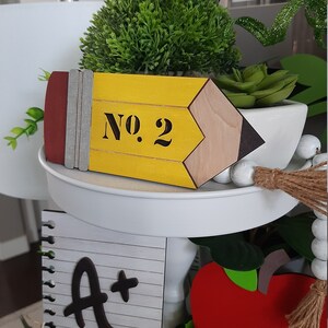 Unfinished Back to School DIY Tiered Tray Decor Kit, Tier Tray, Craft ...