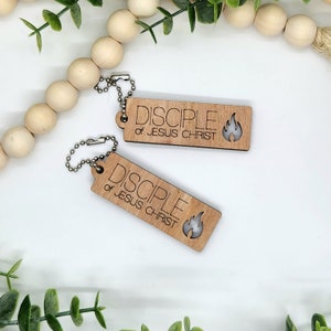 Set of 50, I Am a Disciple of Jesus Christ Keychain, Wood Keychain, LDS ...
