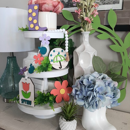 Unfinished Back to School DIY Tiered Tray Decor Kit Tier - Etsy