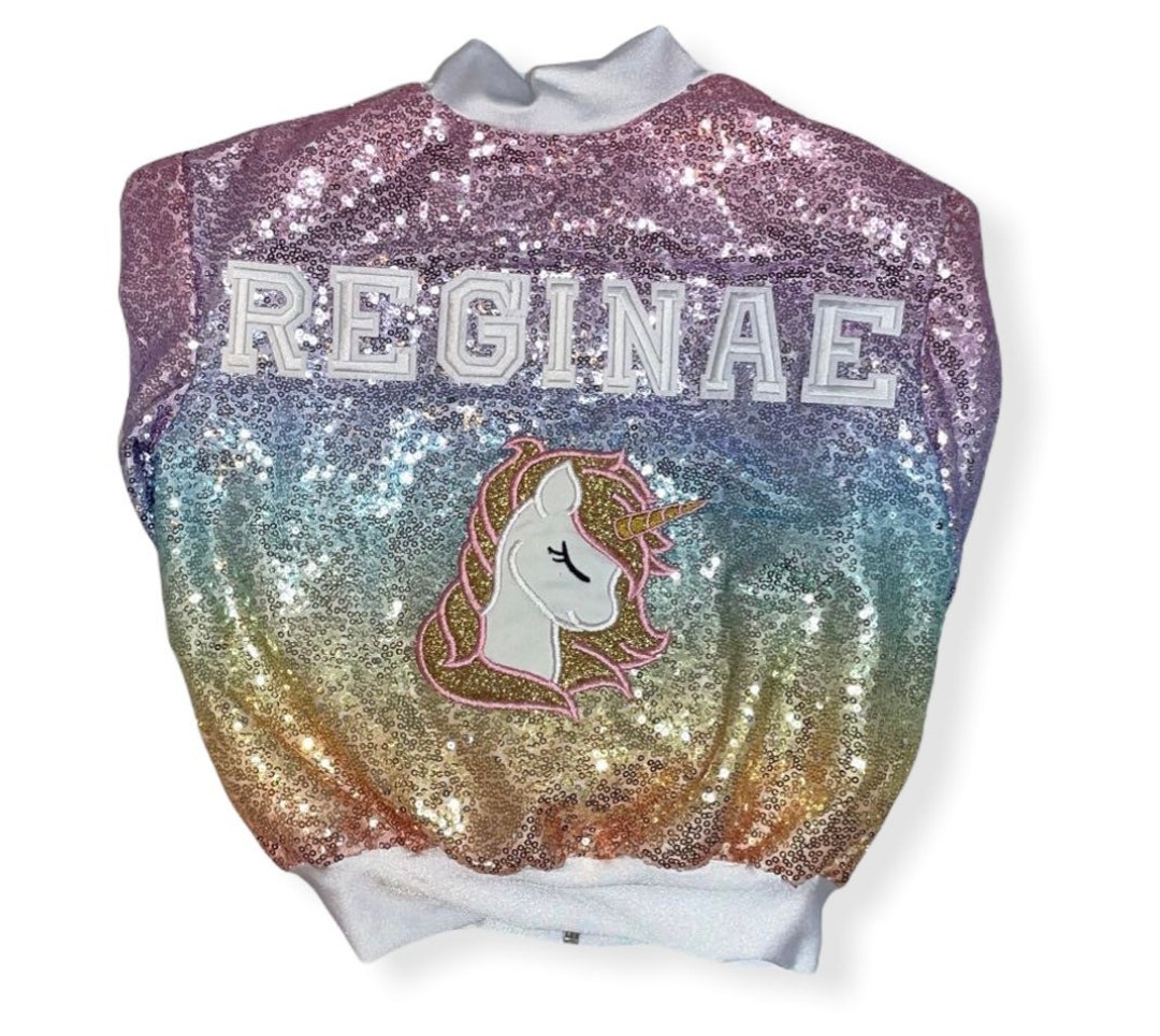 Unicorn Rainbow Jacket - Birthday Outfit - Ombré Sequin Jacket ...