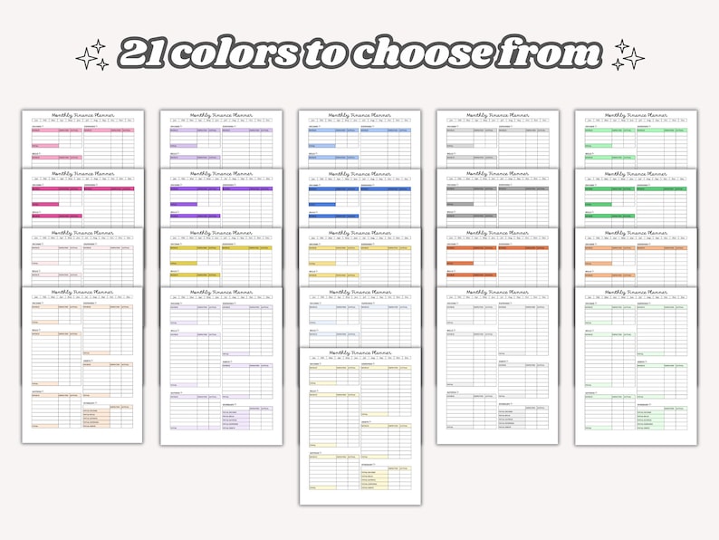 Budget Template | Printable - Etsy