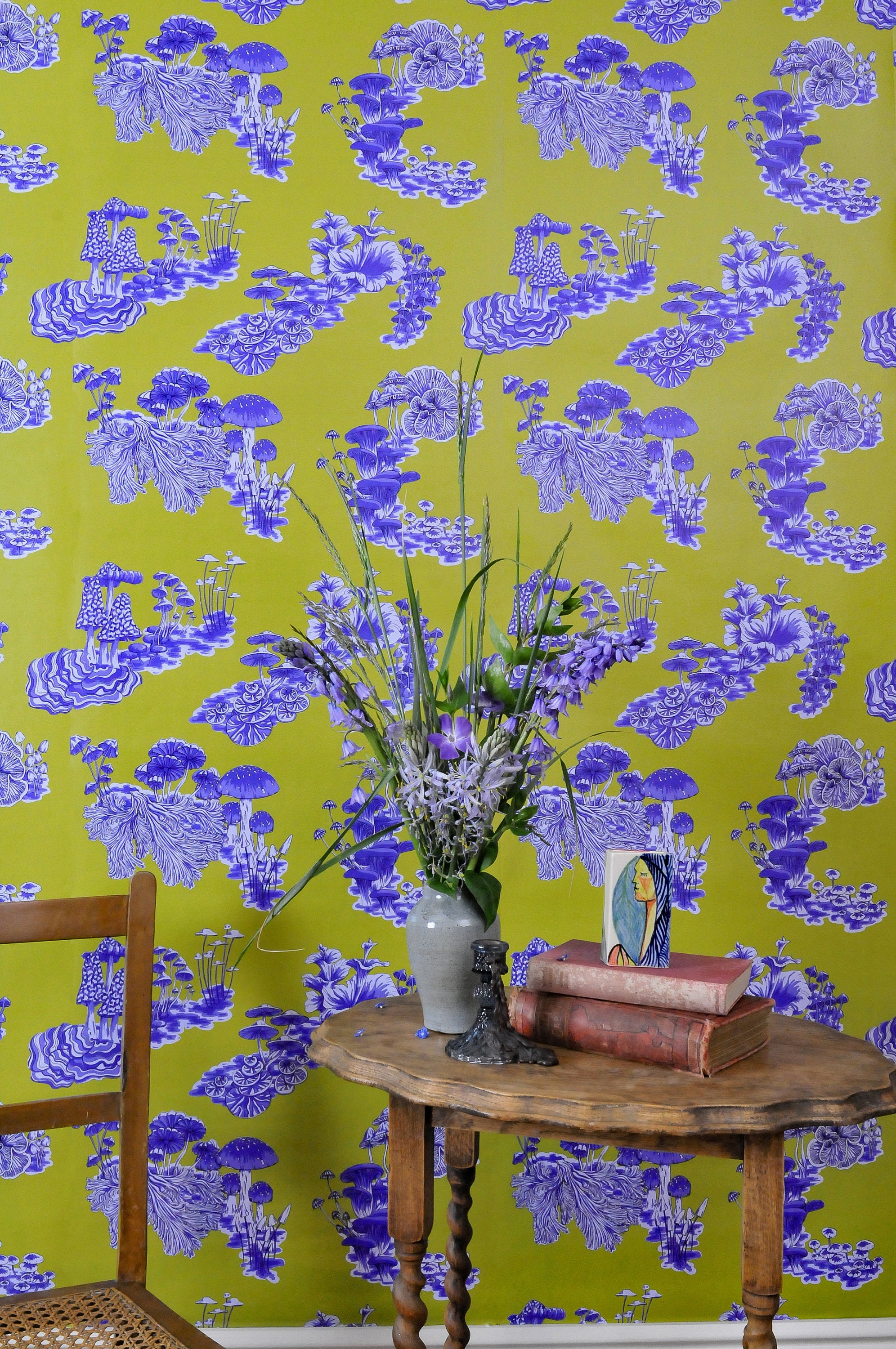 Fungi Chartreuse Wallpaper *A4 SAMPLE* - Etsy UK