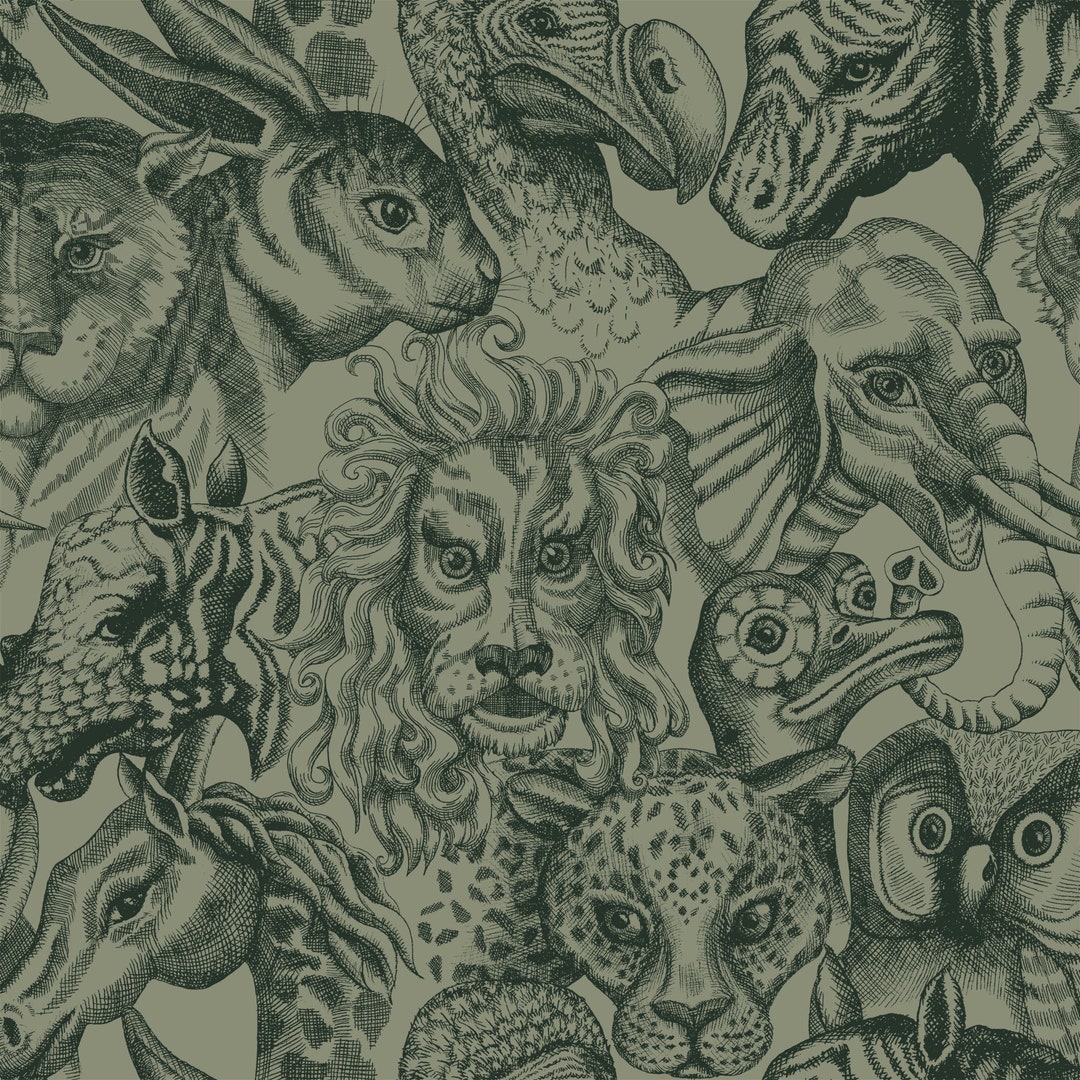 Rara Sage Wallpaper - Etsy