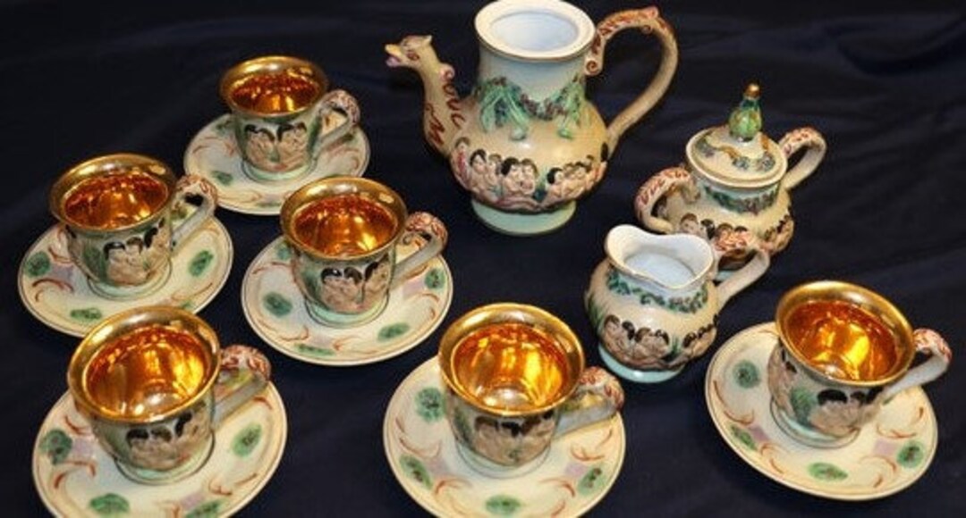 Capodimonte Tea Set - Etsy UK