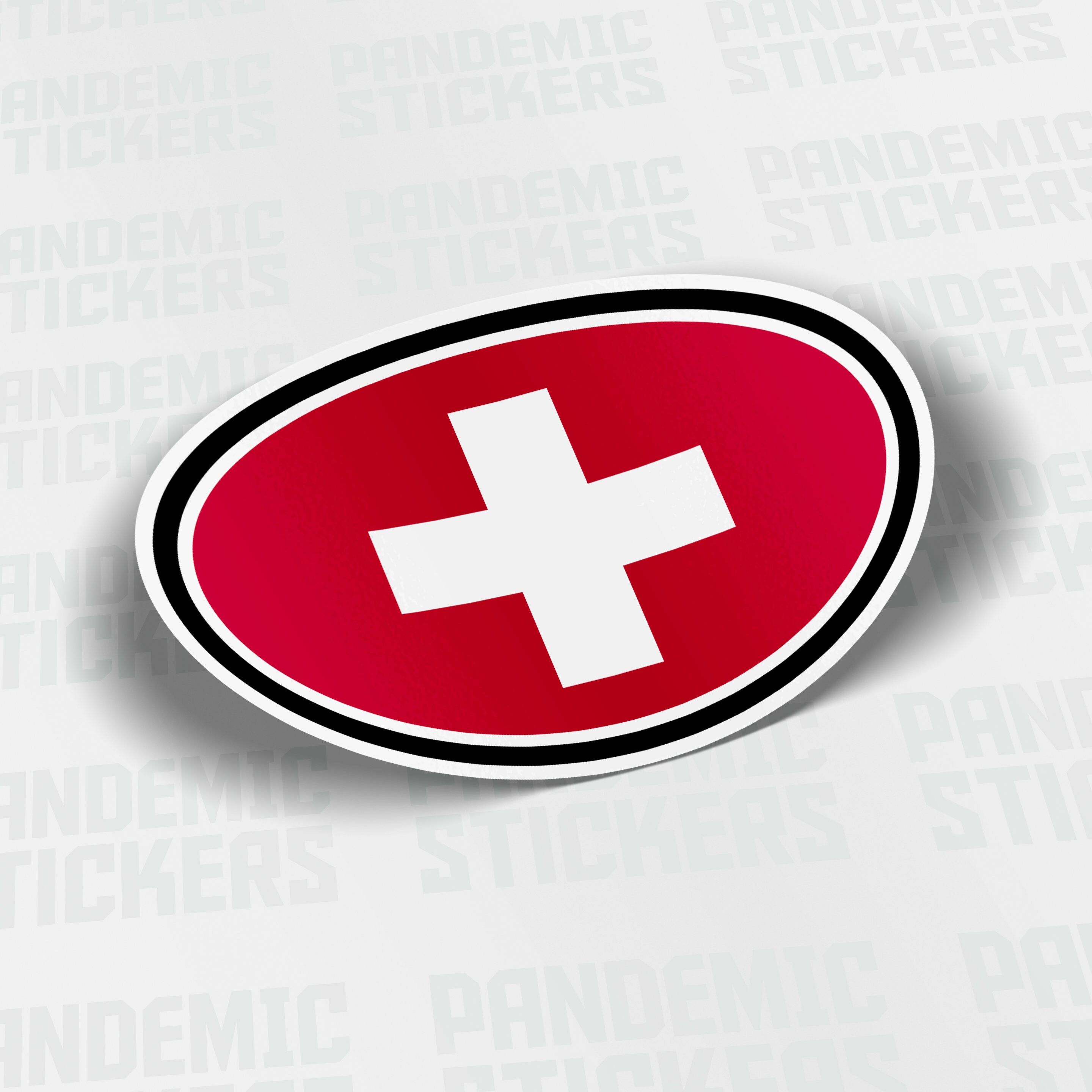 Bumper Stickers Stickers, Labels & Tags 2 Pack Switzerland Flag Oval ...