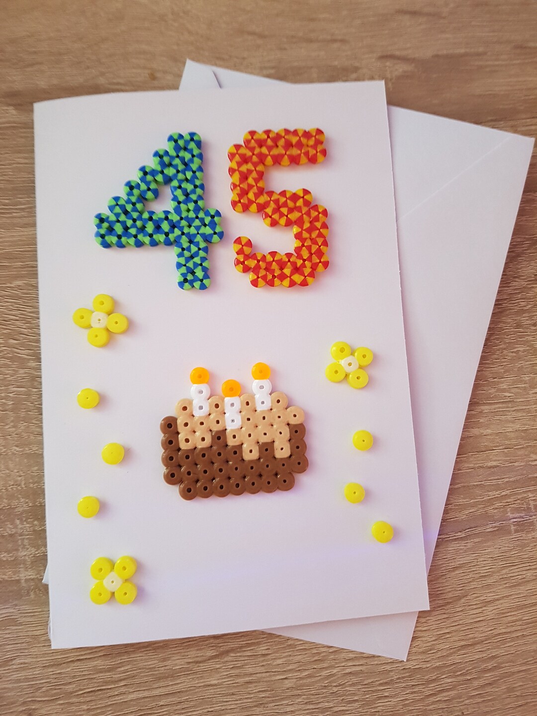 CUSTOM Perler Bead Birthday Cards - Etsy